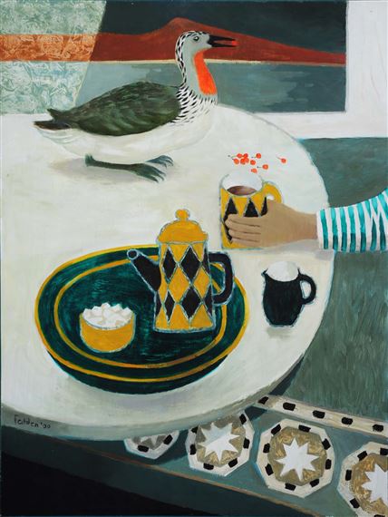 Mary Fedden | The Blue Table | MutualArt
