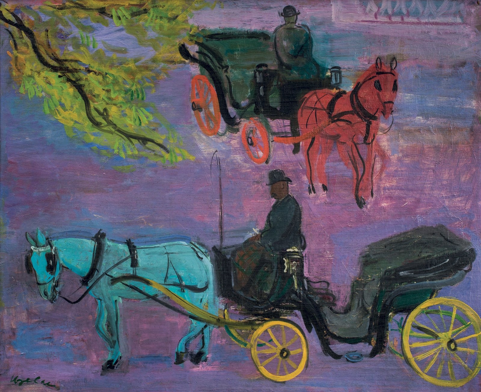 Milivoj Uzelac | Composition aux calèches | MutualArt