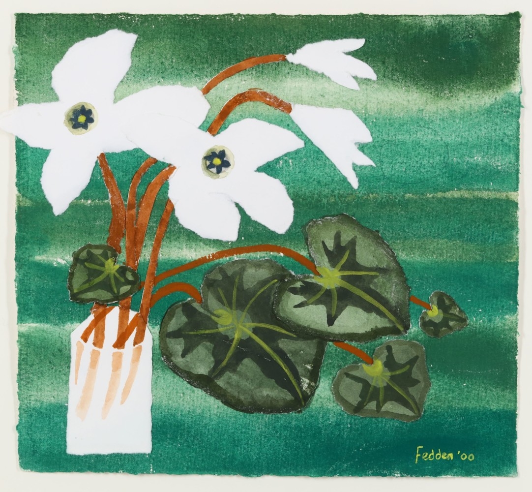 Mary Fedden | Flowers in a Vase with Fig | MutualArt