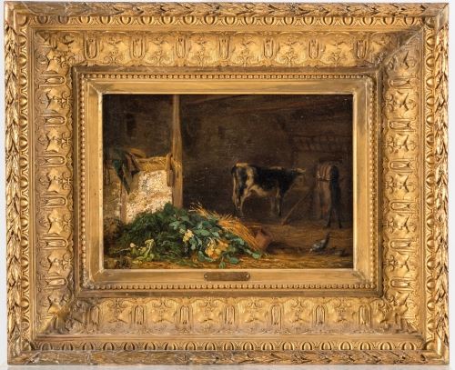 Raphael Ritz | Vache et cheval dans la grange | MutualArt