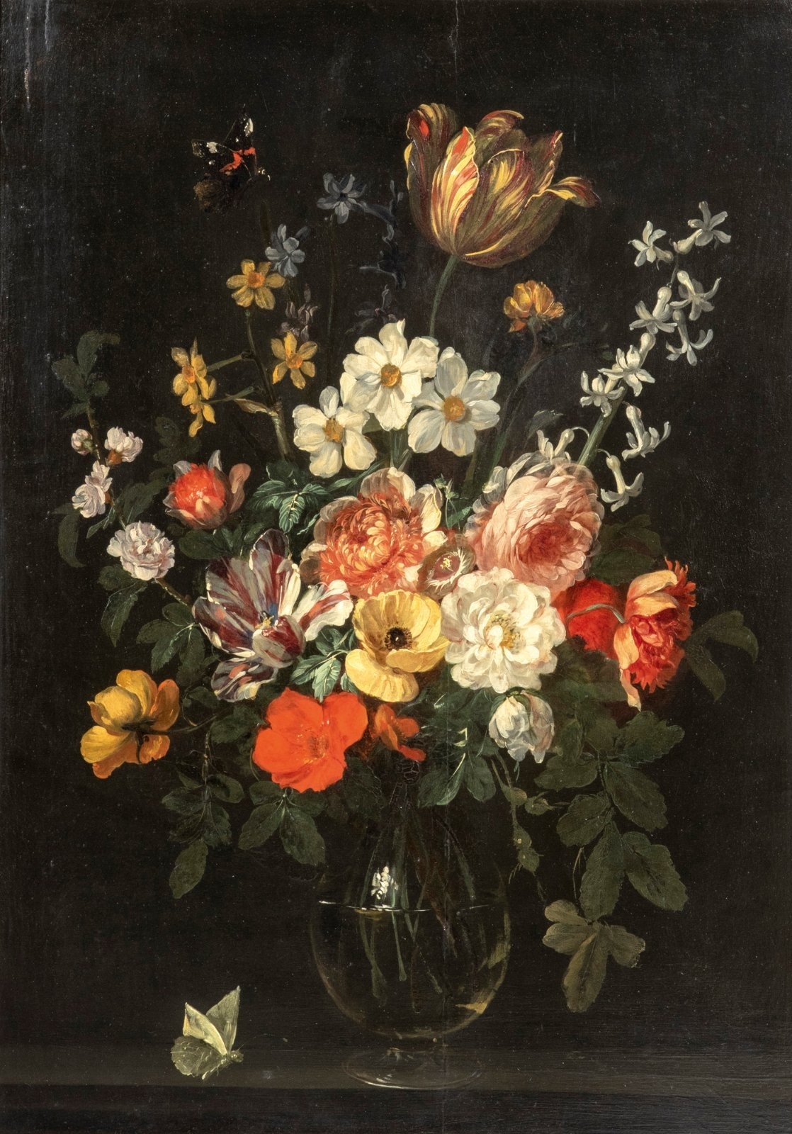 Daniel Seghers | Vase de Fleurs et Papillons sur un Entablement de ...