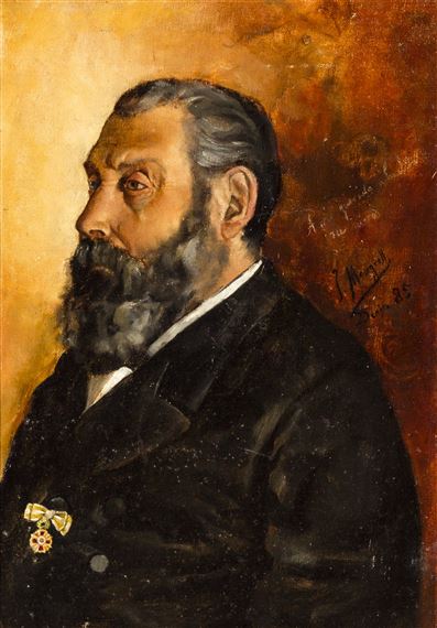 José Mongrell | Male portrait (1885) | MutualArt