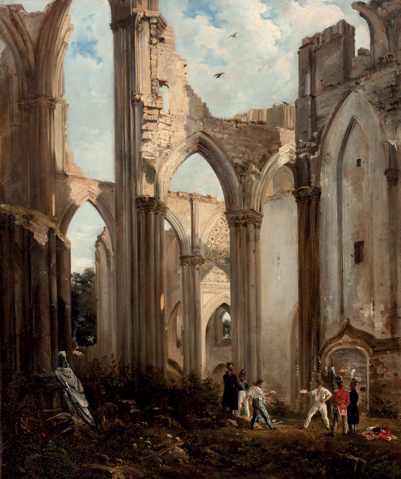 Alexandre-Marie Colin | Le duel dans les ruines de l'abbaye de Saint ...