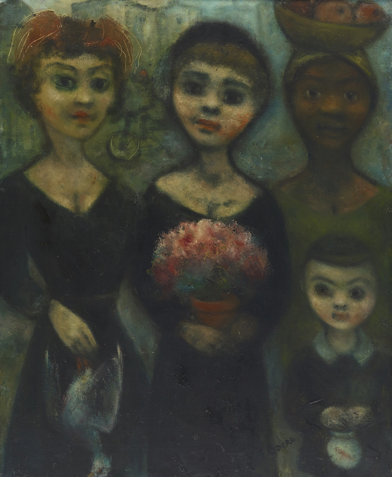 Edouard Joseph Goerg | BOUQUET AUX TROIS VISAGES (1960) | MutualArt