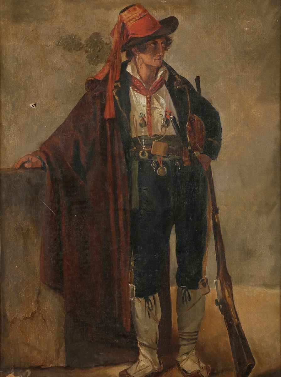 Achille Etna Michallon | Portrait de Mazzocchi, brigand romain | MutualArt