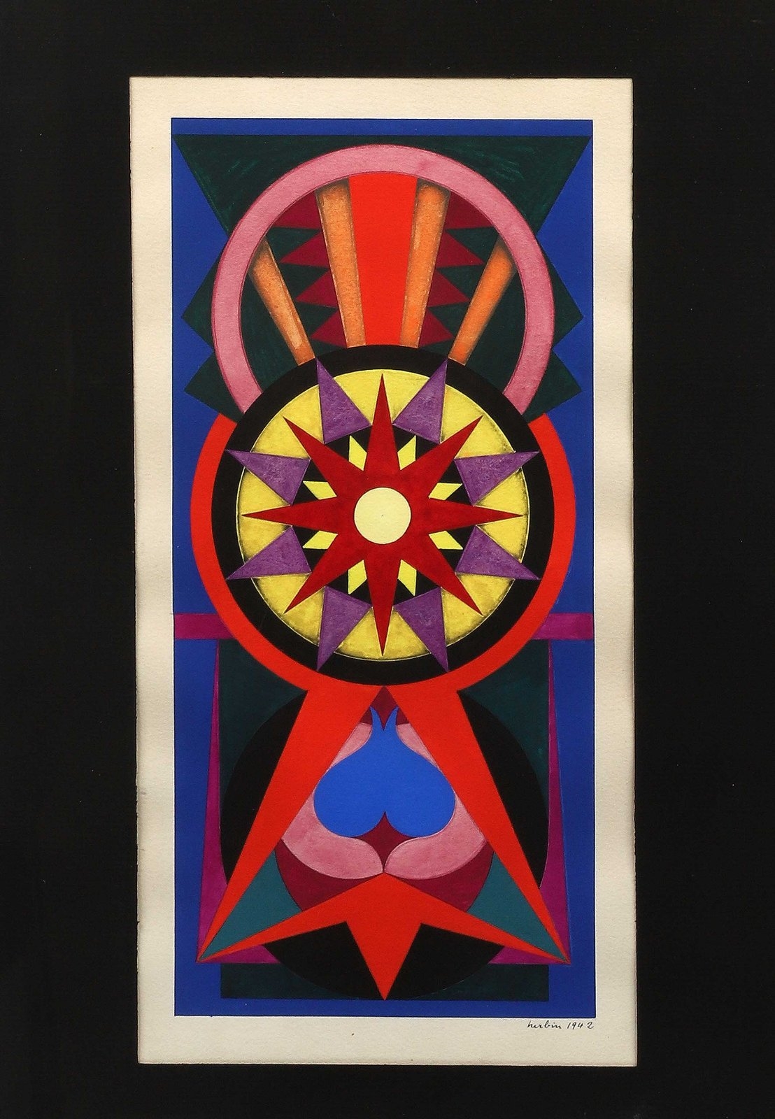 Auguste Herbin | Composition sur le nom ganguilhem (1942) | MutualArt