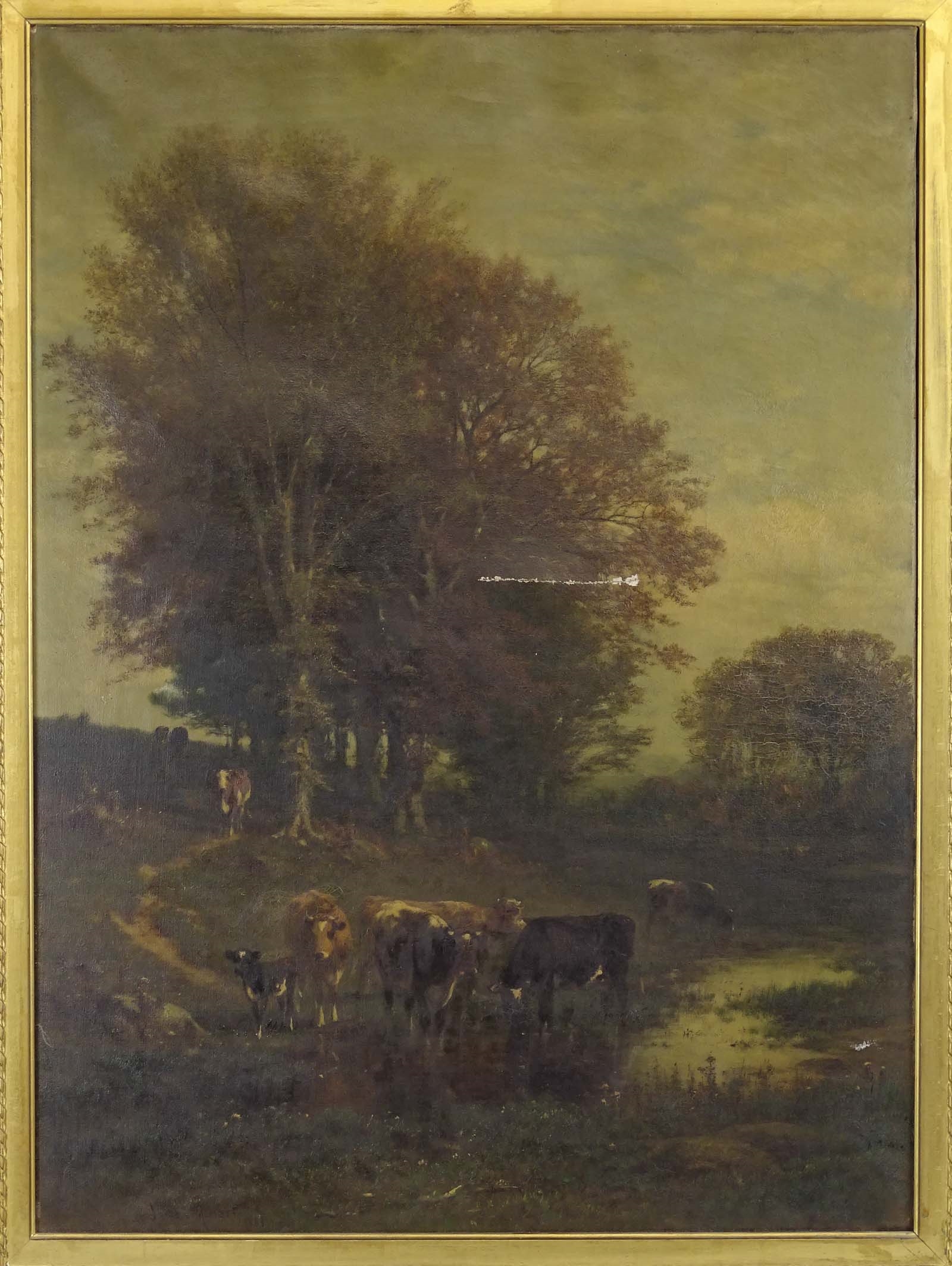 James McDougal Hart | A Cool Retreat Landscape with Cows (1883) | MutualArt