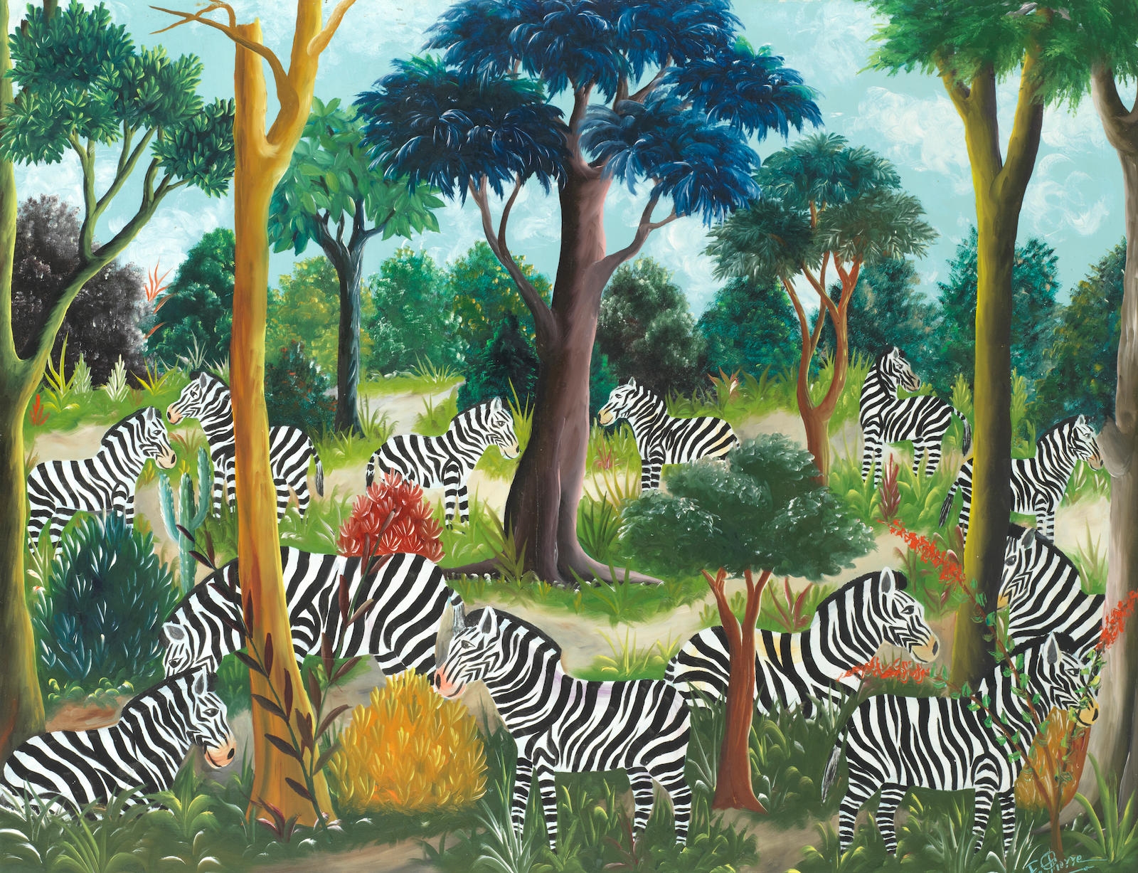 Fernand Pierre | A dazzle of zebras | MutualArt