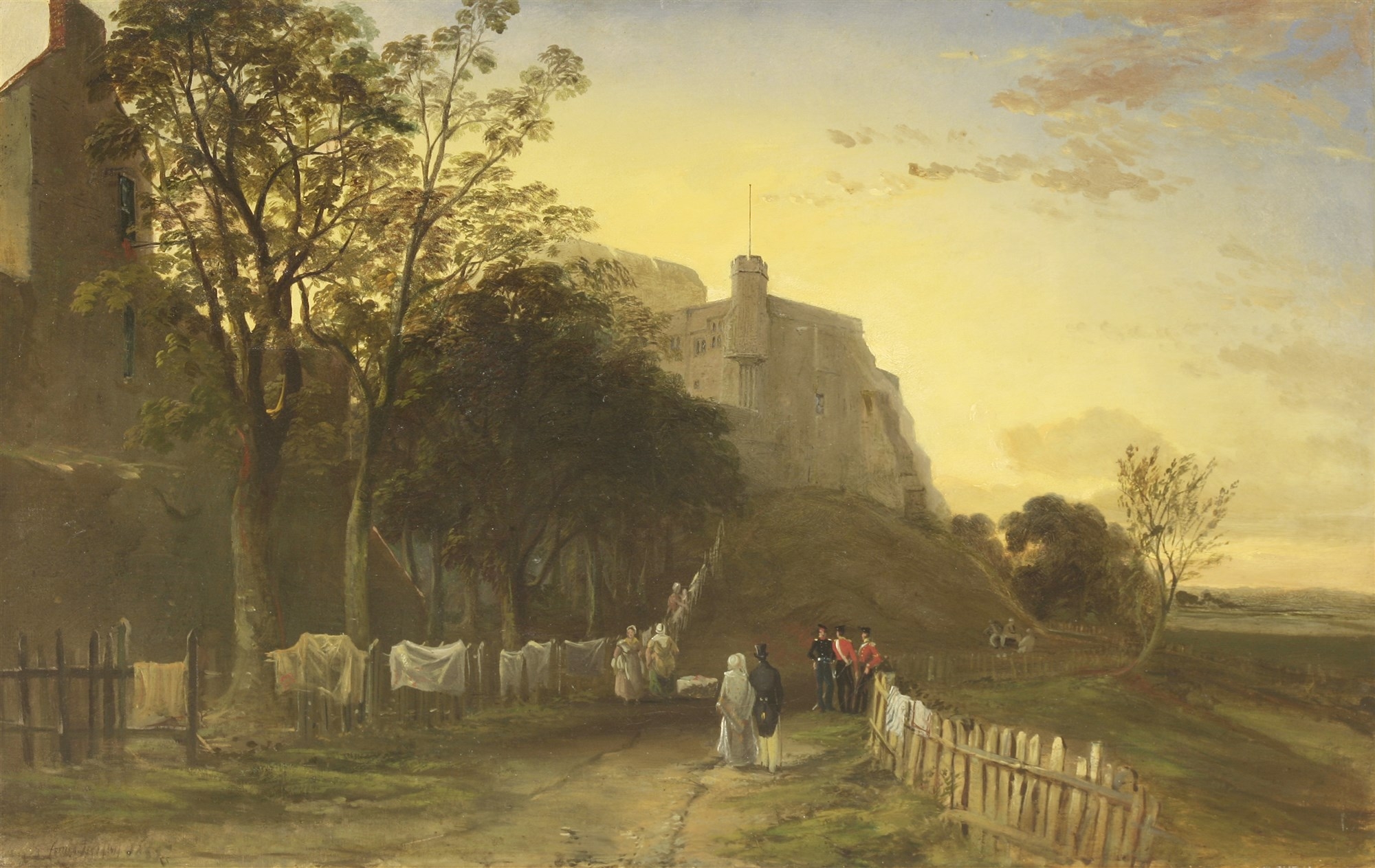 British School, 19th Century | SOLDIERS AND FIGURES, WITH WOMEN HANGING ...