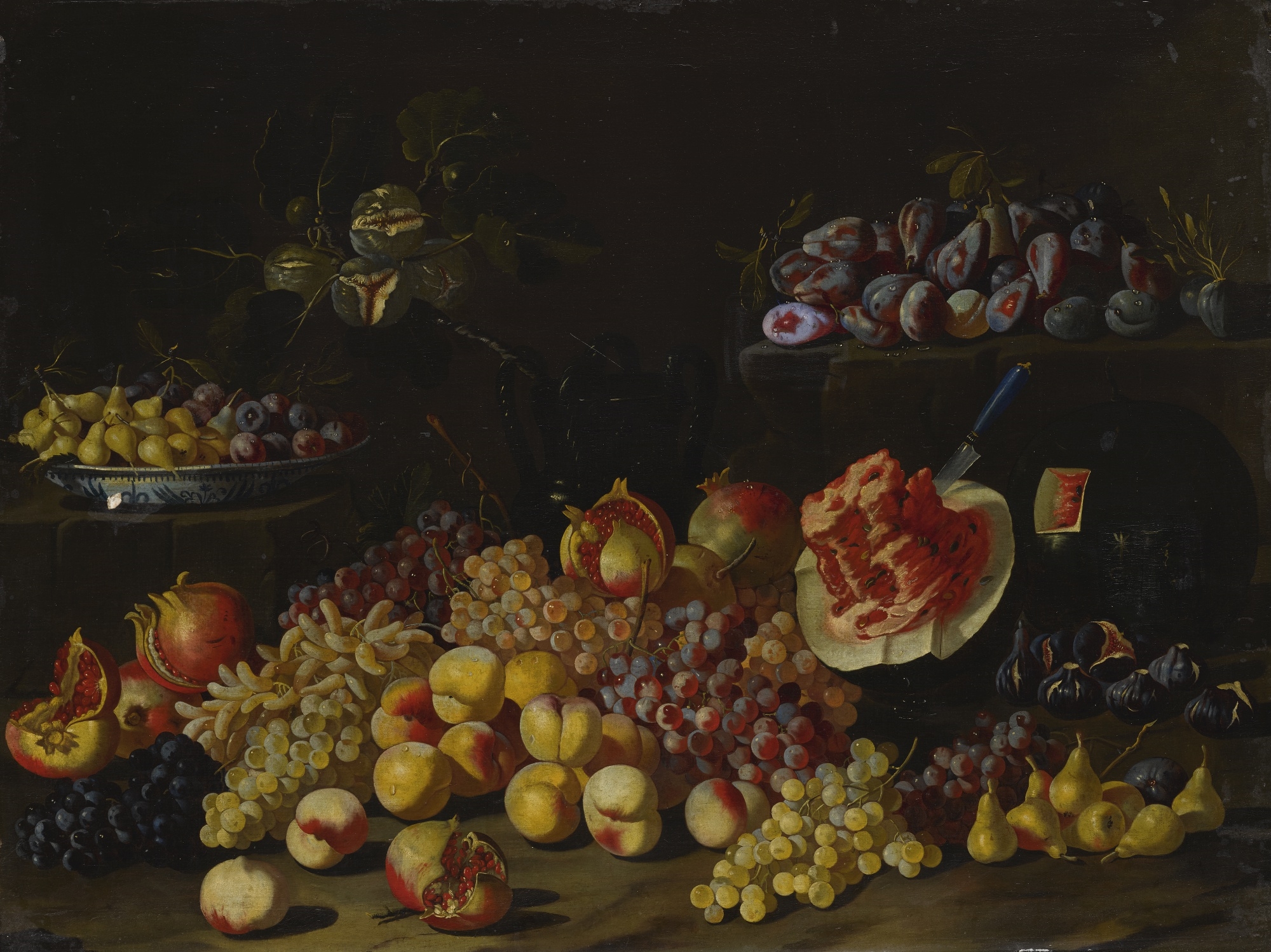 Giuseppe Recco | AN ELABORATE STILL LIFE OF VARIOUS FRUITS, INCLUDING ...