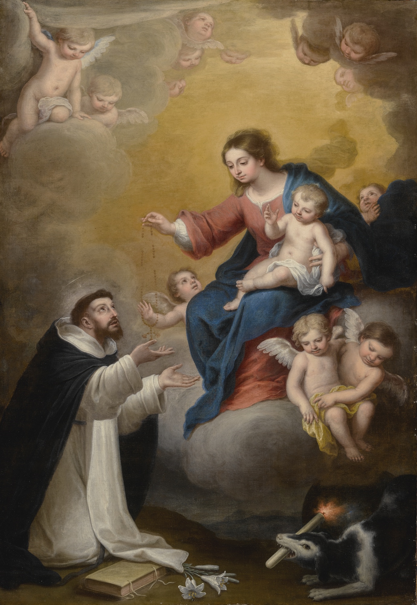 Miguel Alonso de Tovar | SAINT DOMINIC RECEIVING THE ROSARY FROM THE ...