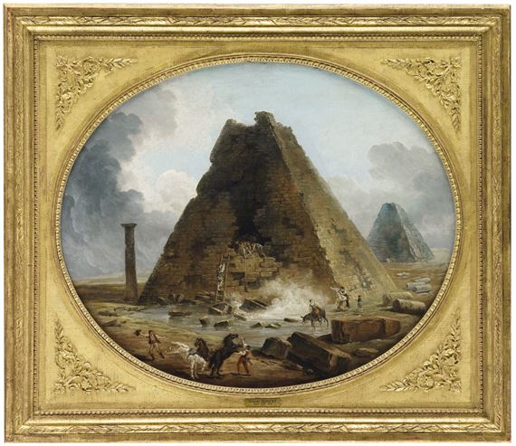 Hubert Robert | THE SACK OF AN ANCIENT PYRAMID | MutualArt