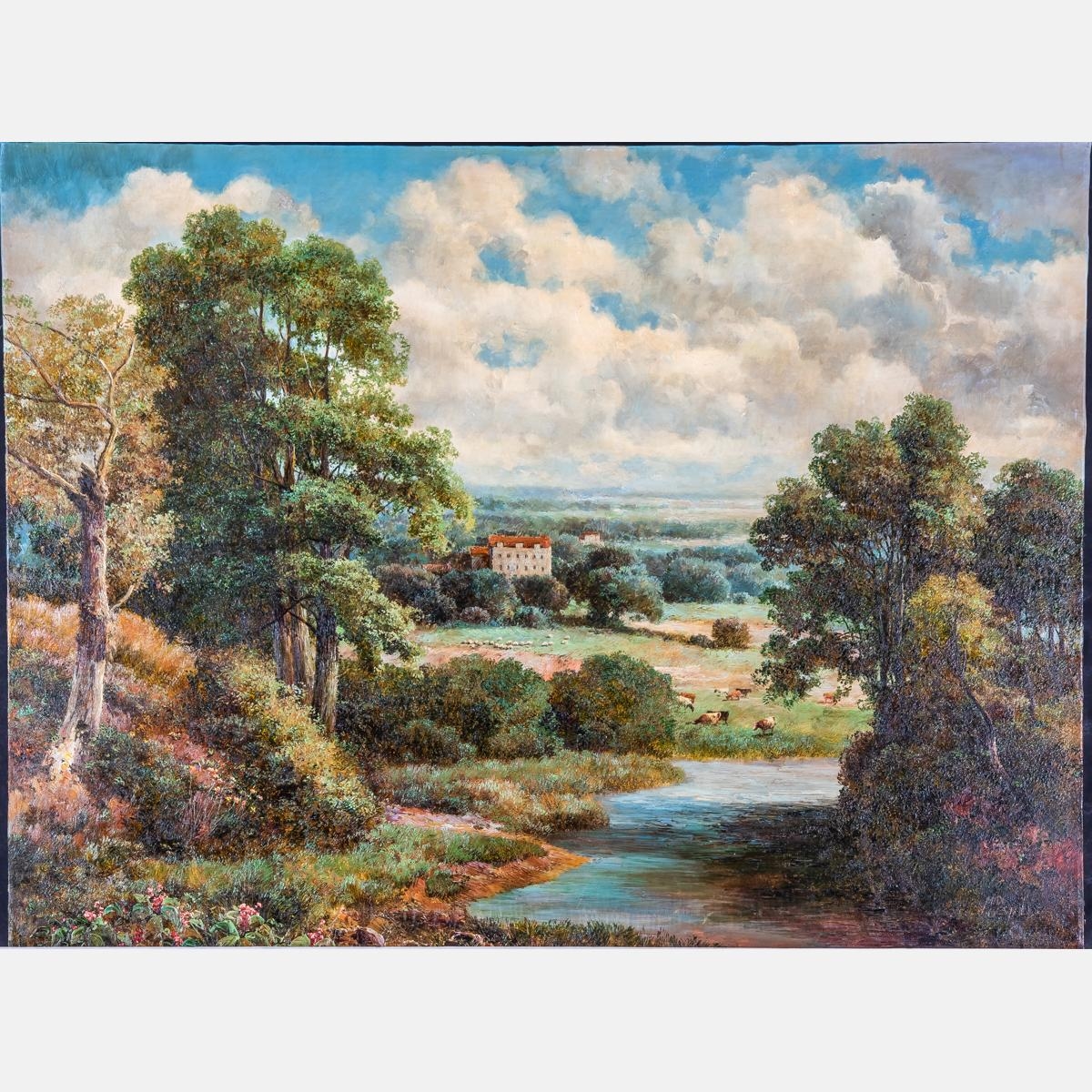 Max Gestel | River Landscape with Animals | MutualArt