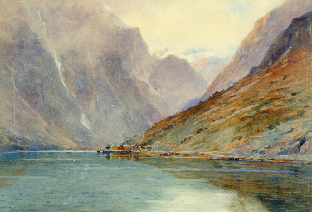 Alfred Heaton Cooper | Norwegian lake and mountain scene | MutualArt