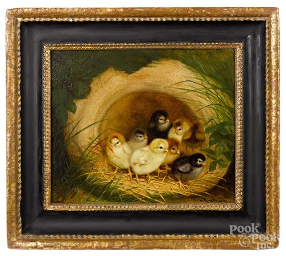 Ben Austrian | Chicks in a Straw Hat (1910) | MutualArt