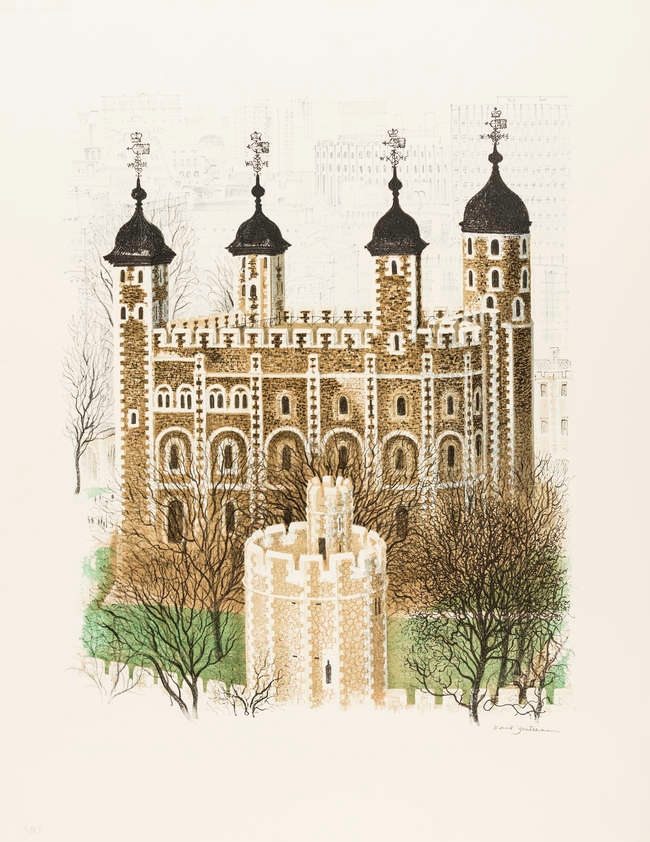 David Gentleman | 3 works: Tower of London, St. James's Palace, Garrick ...