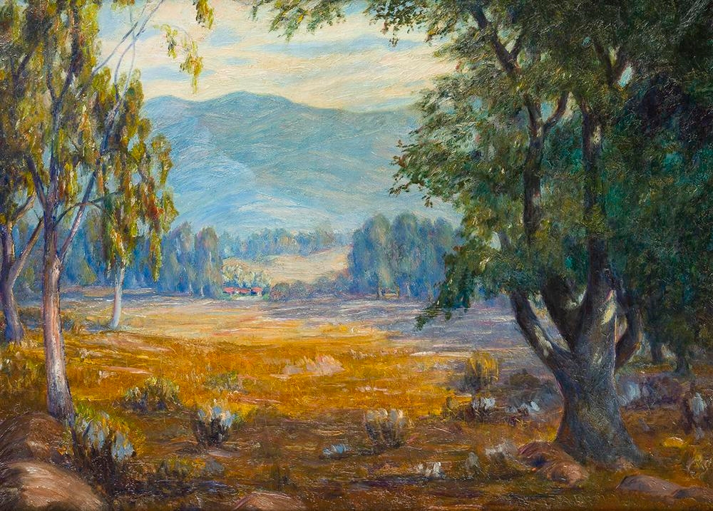 John August Dominique | Santa Barbara landscape with eucalyptus | MutualArt
