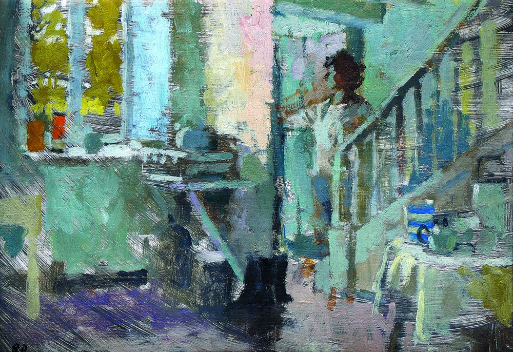 Bernard Dunstan | Girl in the Staircase | MutualArt