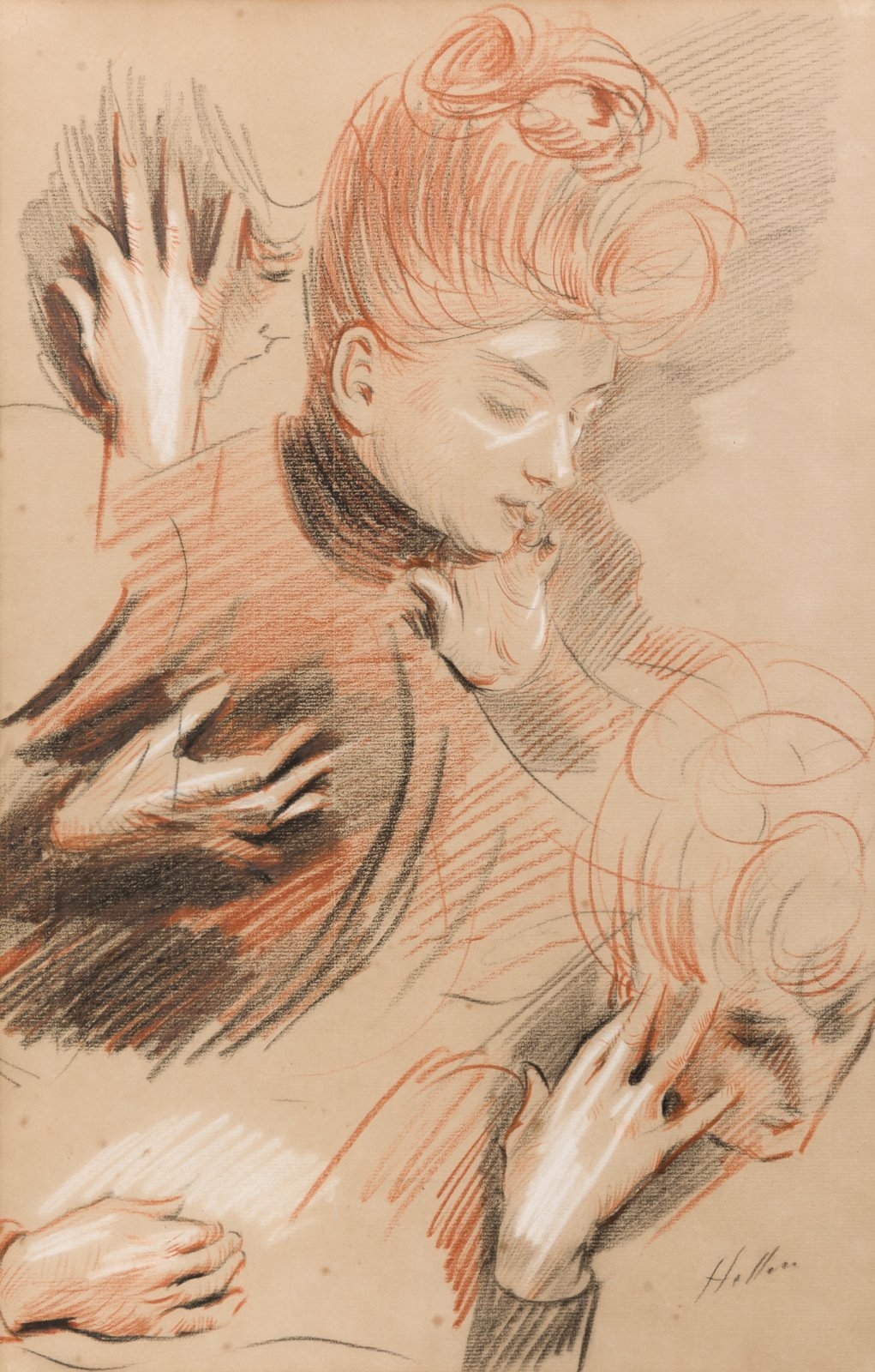 Paul César Helleu | Étude de portraits de femme | MutualArt