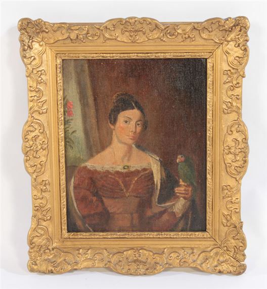 Ruth H. Sutton | Woman holding a parrot | MutualArt
