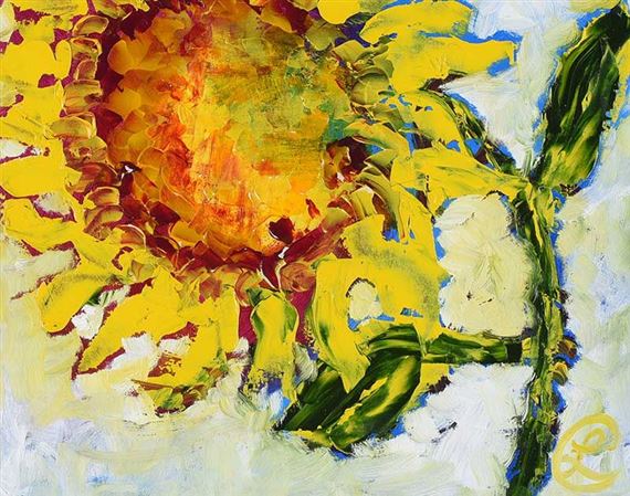 Lynda Cookson | SUNFLOWER GREETING | MutualArt