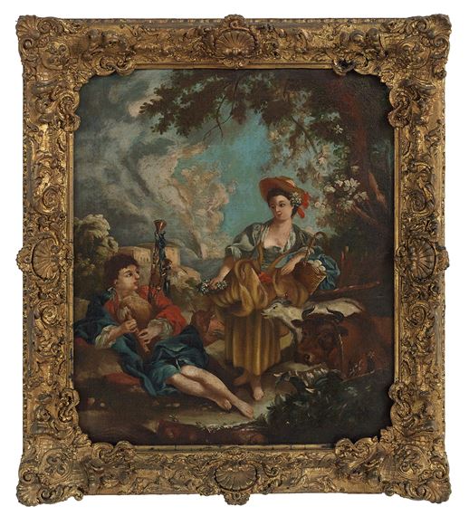 François Boucher | Pastoral Scene with a Shepherd and a Shepherdess ...