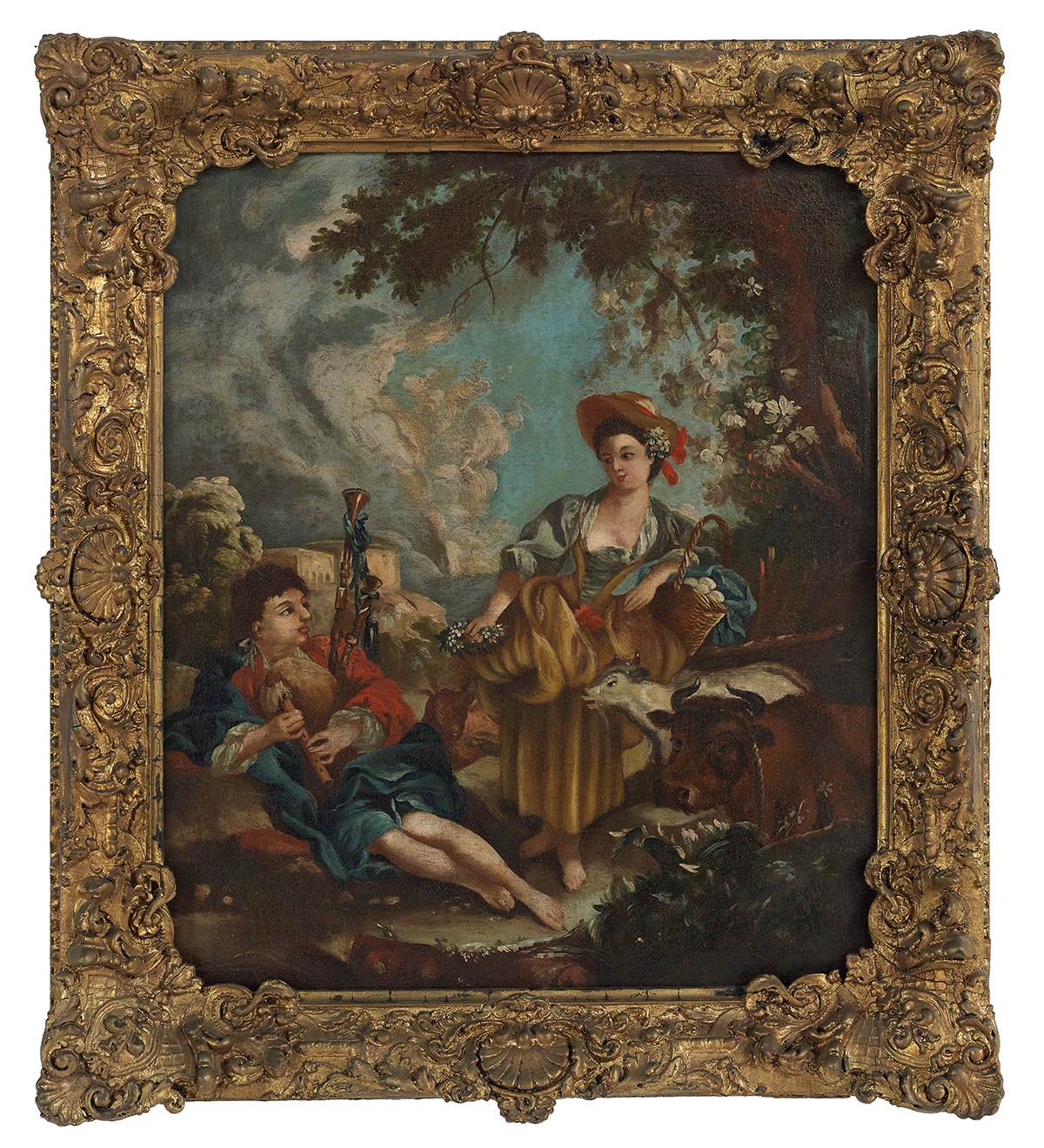 François Boucher | Pastoral Scene with a Shepherd and a Shepherdess ...