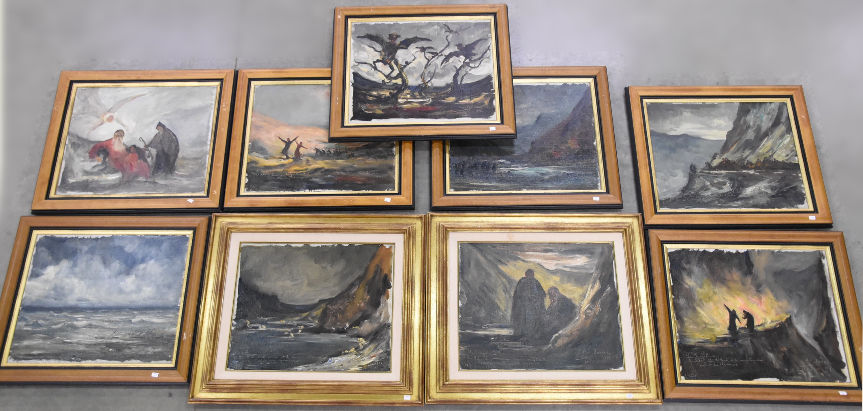 Armand Jamar | 9 Works: Série de 9 peintures | MutualArt