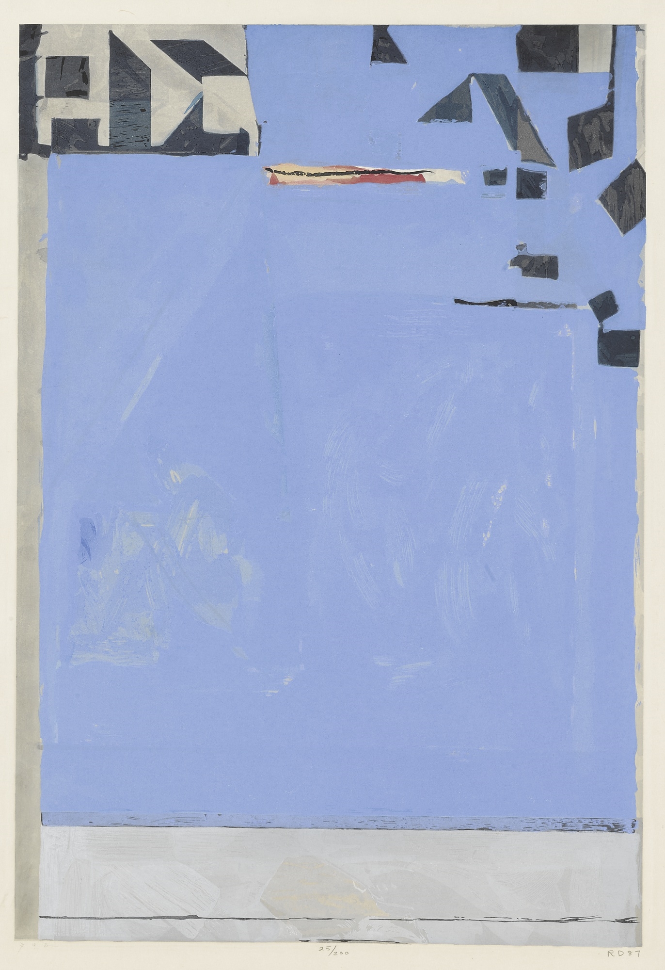 Richard Diebenkorn | Blue with Red (1987) | MutualArt