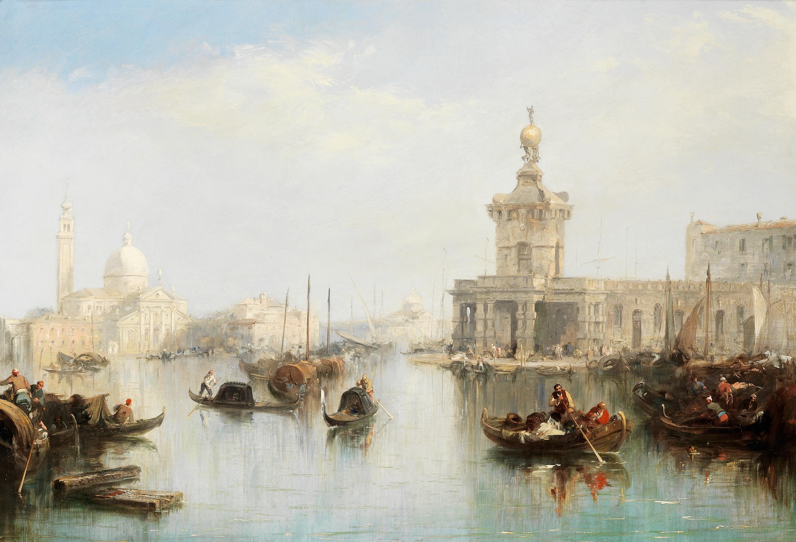 Edward Pritchett | The Bacino, Venice; The Dogana with San Giorgio ...
