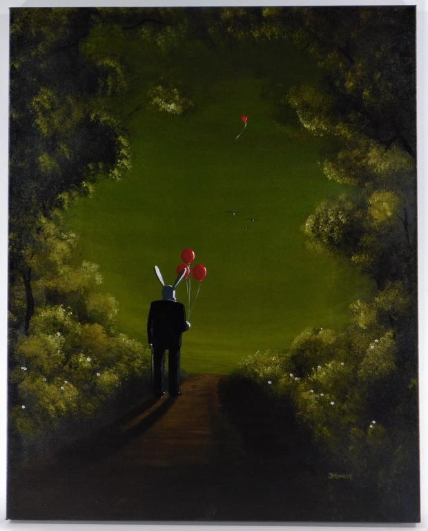 Danny Delancey | Modern Surrealist Rabbit Painting | MutualArt