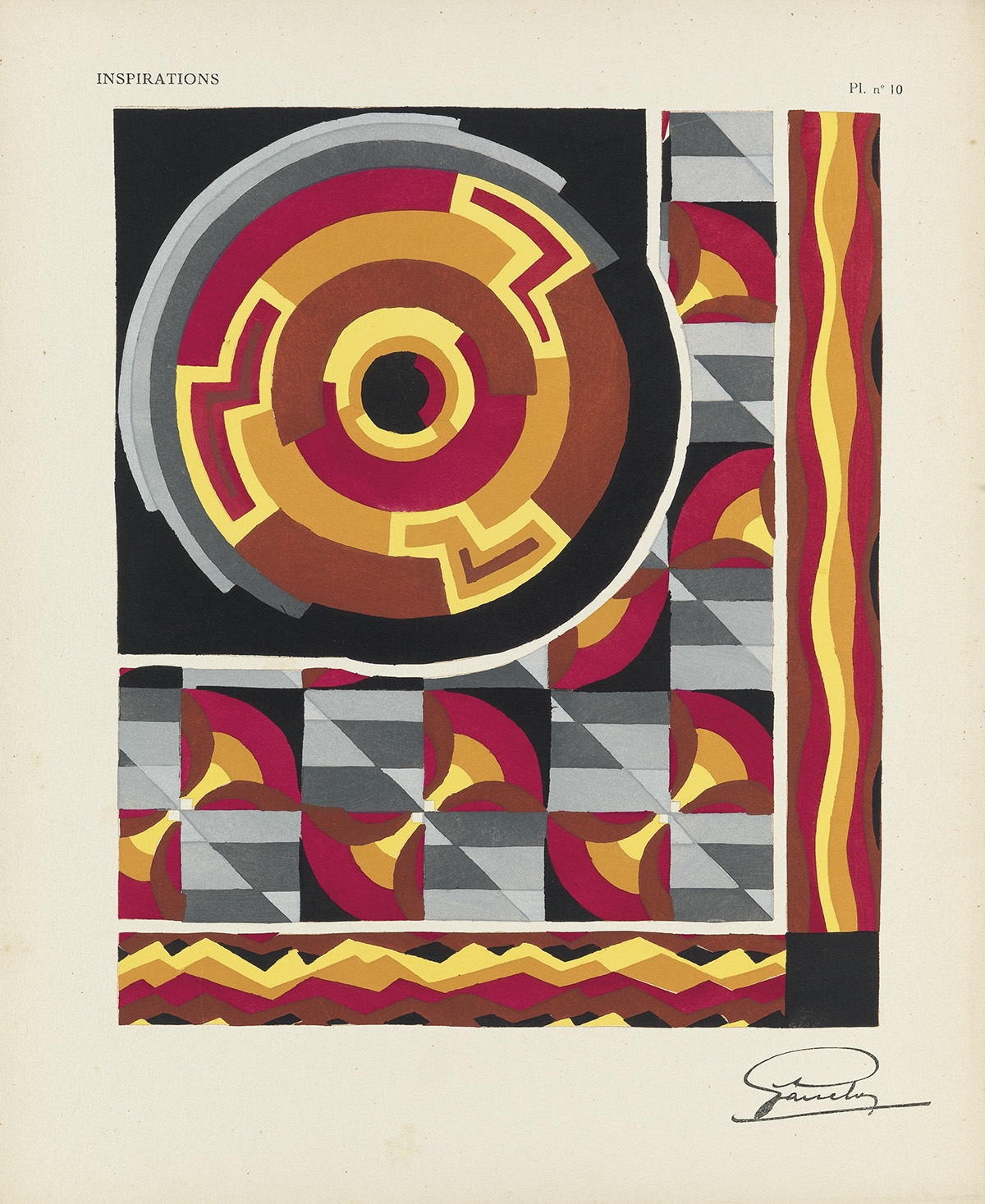 Adrien-Jacques Garcelon | Inspirations-80 vivid color pochoir designs ...