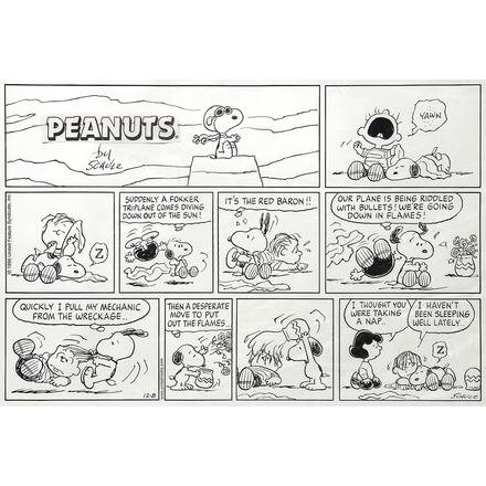 Charles Schulz | Peanuts Yawn-- Suddenly a Fokker Triplane Comes Diving ...