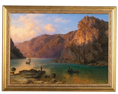 Joseph Jansen | Two Rhine Landscapes, View of the Drachenfels, the ...
