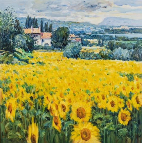 George Malva | Mediterranean Sunflowers (20th Century 21st Century ...