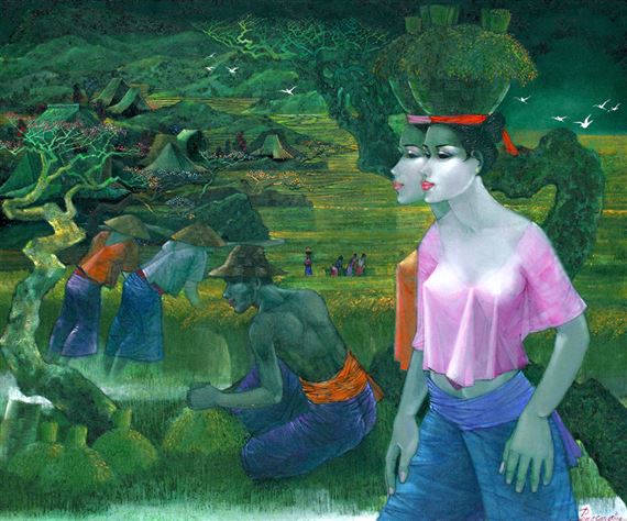 I Wayan Pengsong | Panen (2012) | MutualArt