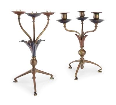 W.A.S. Benson | TWO CANDLESTICKS | MutualArt