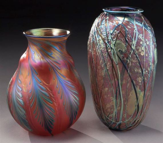 Charles Lotton | (2) Charles Lotton vases | MutualArt