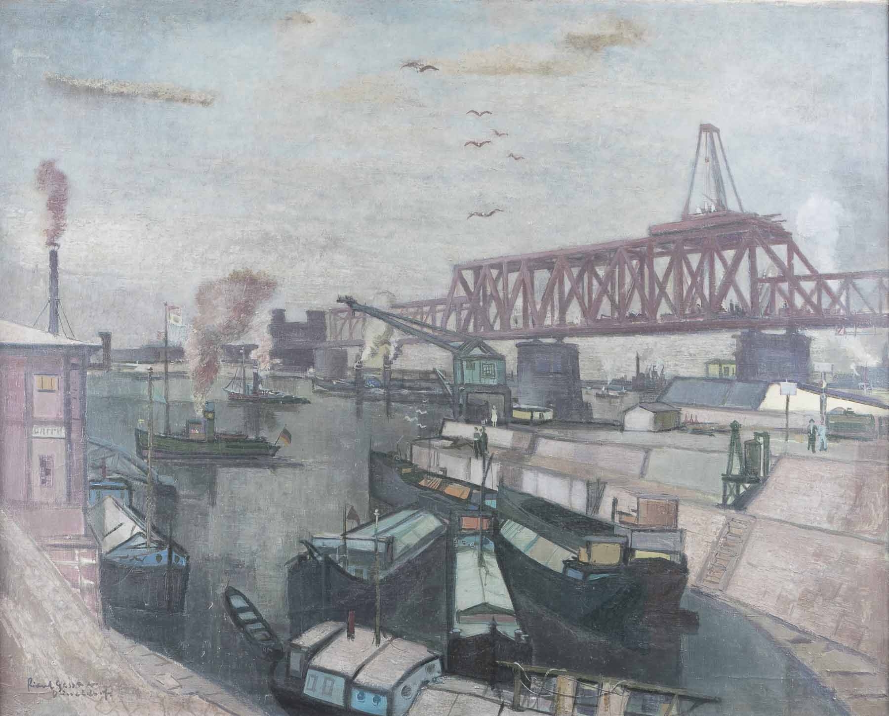 Richard Gessner | De haven van Düsseldorf | MutualArt