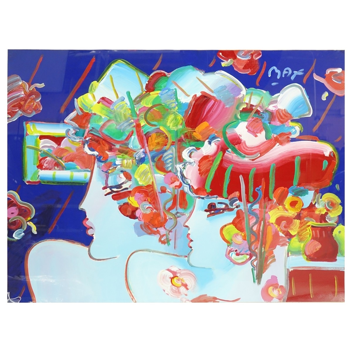 Peter Max | Two Women with Hats | MutualArt