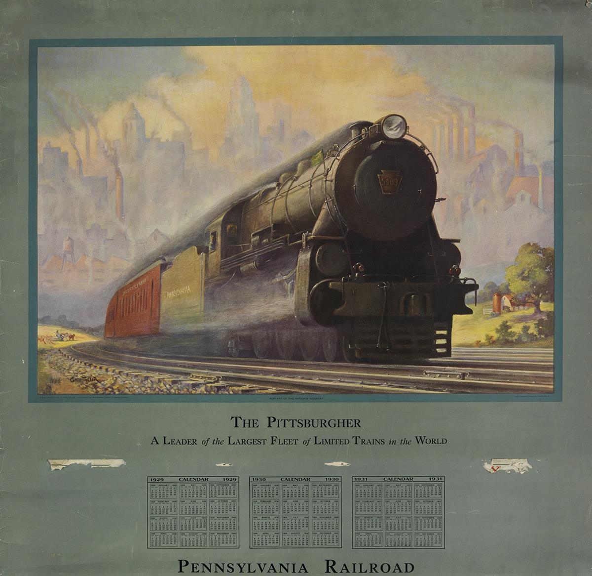 Grif Teller | PENNSYLVANIA RAILROAD. Two calendar backs | MutualArt