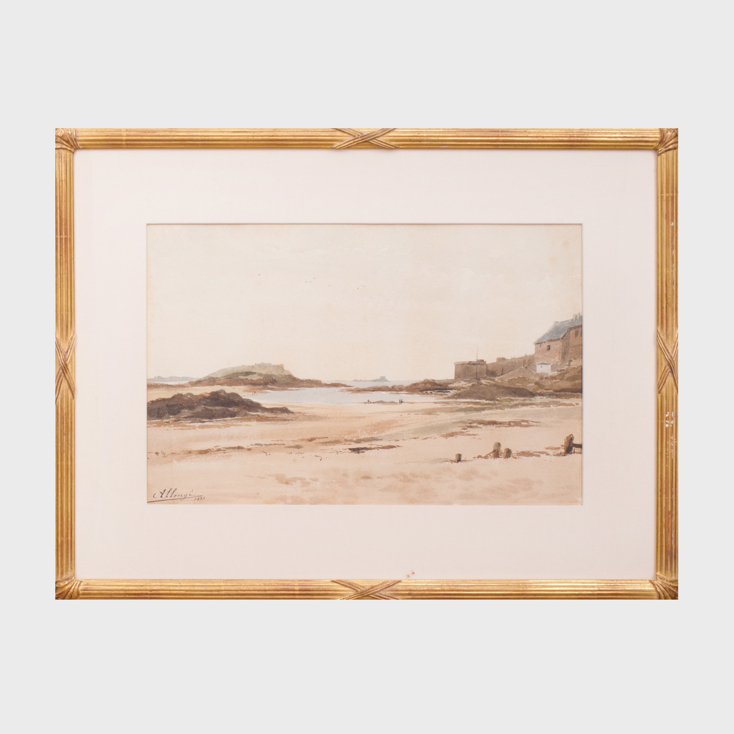 Auguste Allonge | Landscape with river | MutualArt