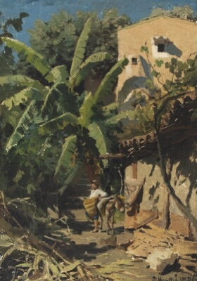 Peder Mork Monsted | Paysage de Villeneuve (1886) | MutualArt