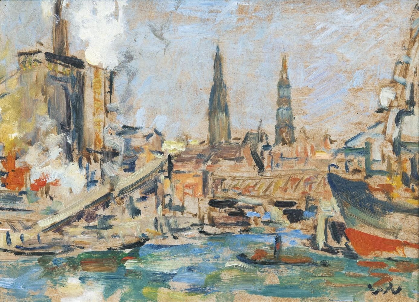 Willi Voss | Port of Hamburg (1960) | MutualArt