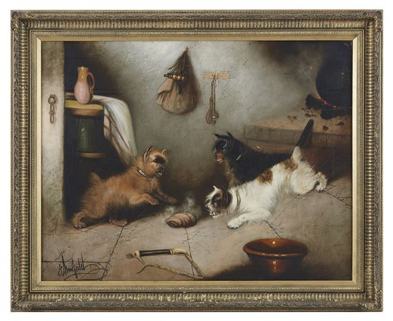 Edward Armfield | Chiens jouant dans la cuisine | MutualArt