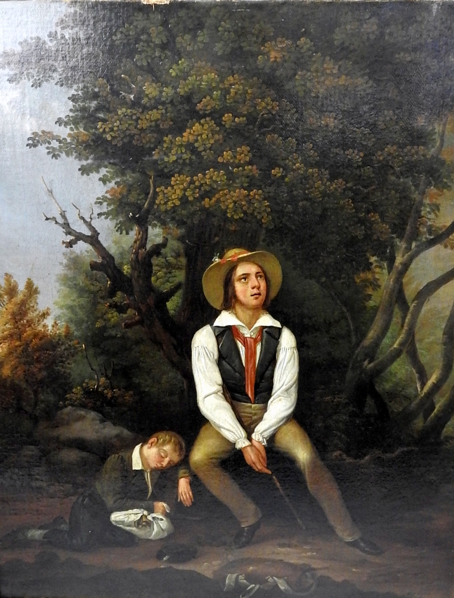 German School, 19th Century | Der Hl. Hubertus mit dem Hirsch (1854 ...