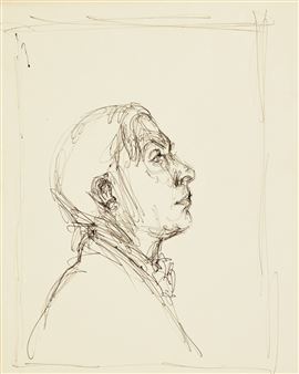 Giacometti Alberto | Portrait de Pierre Reverdy de profil droit (Circa ...