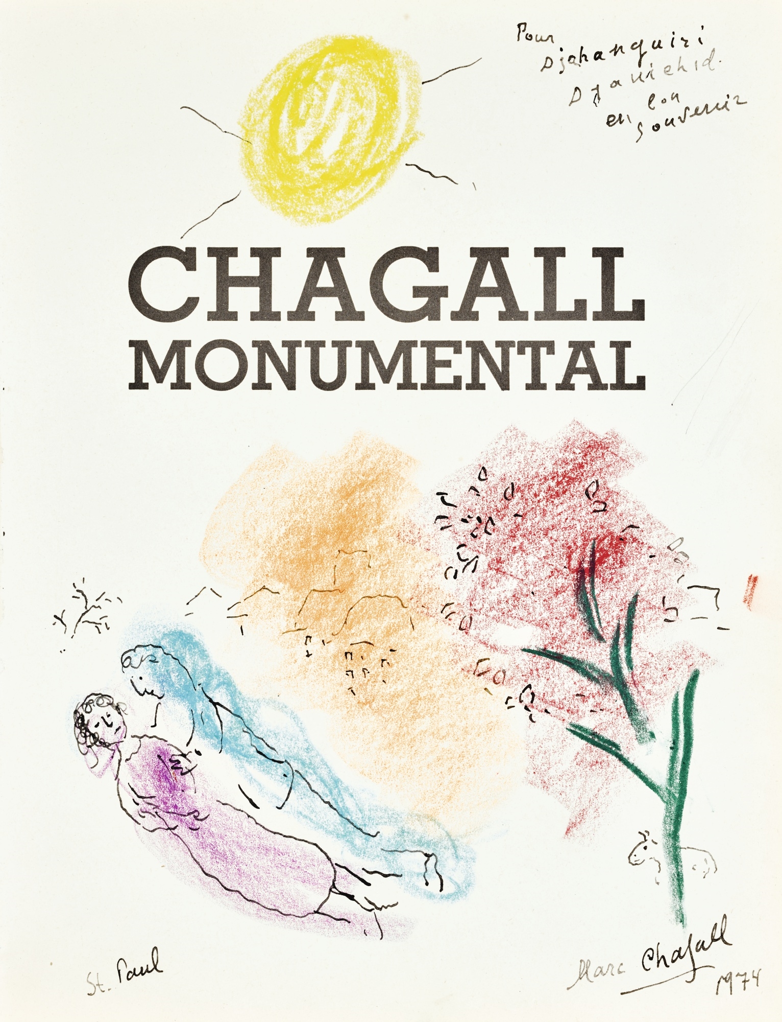 Marc Chagall | Chagall Monumental pour Djahanguiri Djaniehid (1974 ...