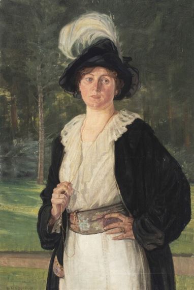 Niels Vinding Dorph | Portrait of an elegant lady (1913) | MutualArt