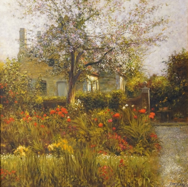 Greg Singley | Blooming garden and cottage | MutualArt